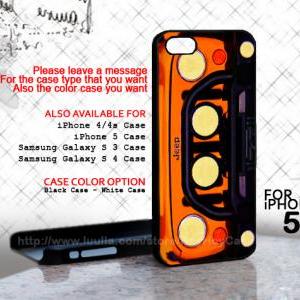 Orange Jeep - Design On Hard Case For Iphone 5 Black Case Cover - Please Leave Note For The Case ...