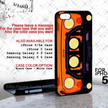 Orange Jeep - Design On Hard Case For Iphone 5 Black Case Cover ...